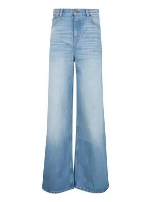 Chloé High-waisted Wide-leg Denim - Blue