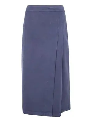Aspesi Mod.2272 Pleated Long Skirt - Blue