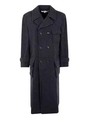 Comme Des Garçons Long Double Breasted Coat - Gray