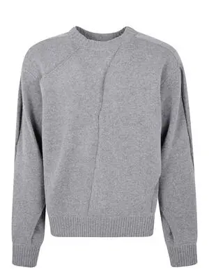 Axel Arigato Stitch Paneled Sweater - Gray
