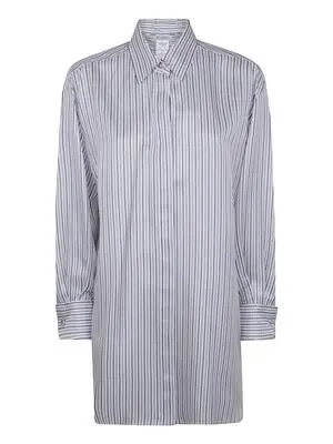 Max Mara Monviso' Silky Striped Shirt - White