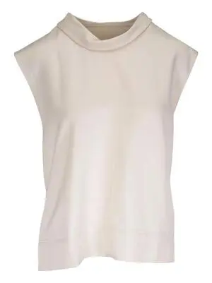 TOTEME High Neck Top - Beige