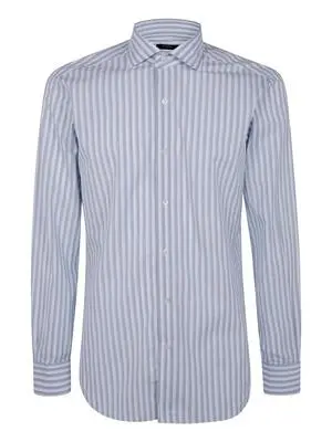 BARBA NAPOLI Classic Double Stripes Shirt - Blue