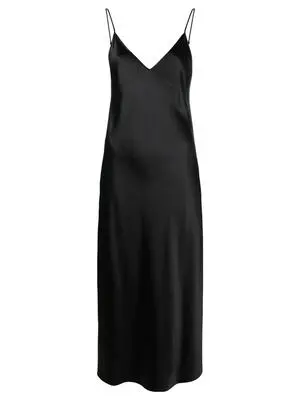 JOSEPH Clea Silk Satin Dress - Black