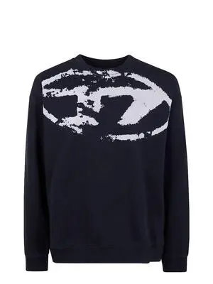 DIESEL S-boxt-n5 Round Neck Sweatshirt - Black