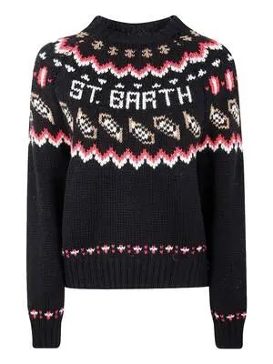 MC2 SAINT BARTH Kyla Nordic Jumper - Blue