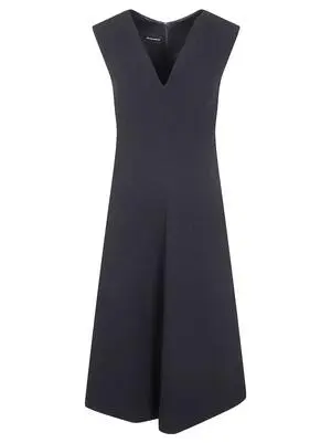 Emporio Armani Sleeveless V-neck Dress - Black