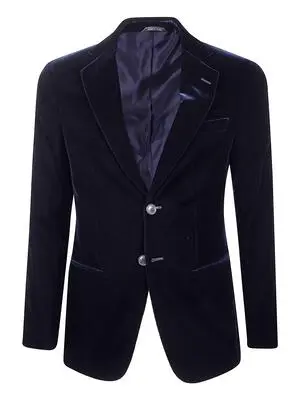 Giorgio Armani Woven Blazer - Blue