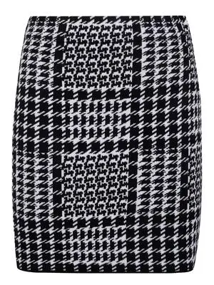 TWINSET Checked Mini Skirt - White