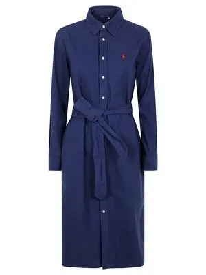 Polo Ralph Lauren Cory Long Sleeve Shirt Dress - Blue