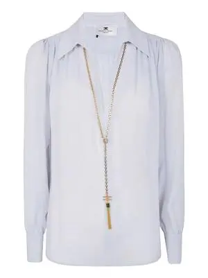 Elisabetta Franchi V Neck Shirt - Gray