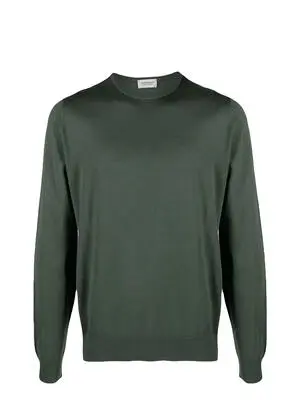 John Smedley Hatfield Long Sleeve Crewneck Pullover - Brown