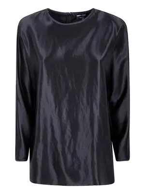 Giorgio Armani Silk Woven Shirt - Black