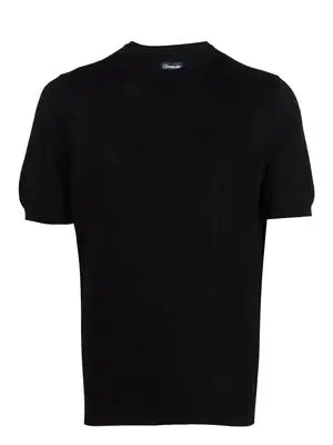 DRUMOHR Short Sleeves Turtle Neck T-shirt - Black