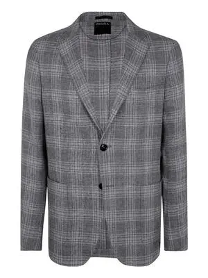Zegna Wool And Linen Jacket - Gray