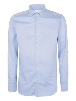 TINTORIA MATTEI 954 Little Squared Shirt - Blue
