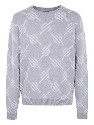 DAILY PAPER Tevin Monogram Knit Pullover - Gray