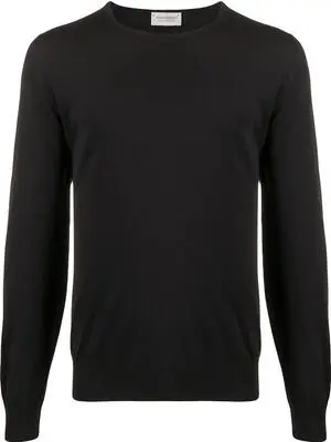 John Smedley Hatfield Long Sleeves Crewneck Pullover - Black