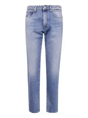 INCOTEX BLUE DIVISION Regular Fit Straight Jeans - Gray