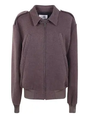 MAISON MARGIELA Virgin Wool Jacket - Brown