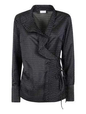 Dries Van Noten Jacquard Motif Shirt - Black
