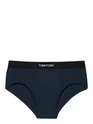 TOM FORD UNDERWEAR Cotton Blend Brief - Blue