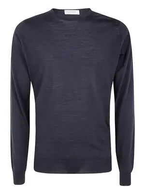 John Smedley Lundy" Round Neck Pullover - Black