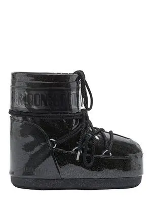 Moon Boot Icon Low Glitter Boots - Black