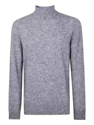 NUUR Long Sleeve Turtleneck Sweater - Gray