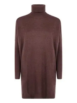 ABSOLUT CASHMERE Amira High Neck Maxi Sweater - Brown