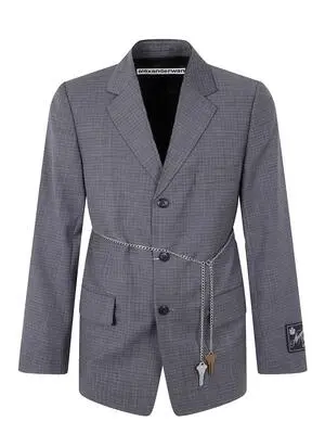 Alexander Wang Tailored Blazer With Chain Detail - Gray