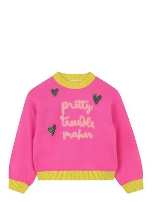 BILLIEBLUSH Patterned Pullover - Pink