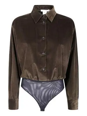 Max Mara Velvet Body Shirt - Green