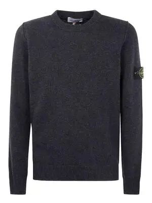 Stone Island Lambswool Crew Neck Sweater - Gray