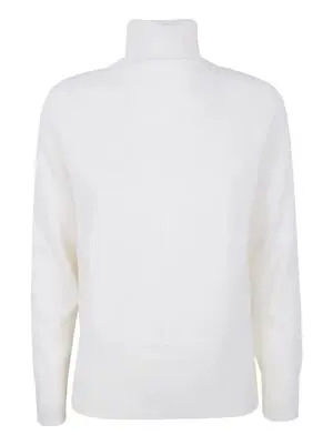 ANNECLAIRE Wool & Cashmere Raglan Turtleneck - White