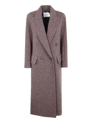 Max Mara Tweed Classic Coat - Black