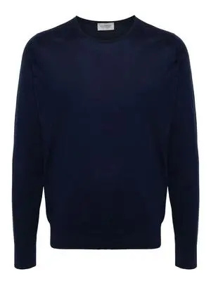 John Smedley Hatfield Long Sleeves Crewneck Pullover - Blue