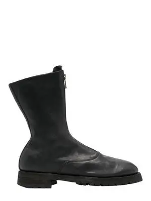 Guidi Front Zip Boots - Black