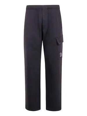 C.P. COMPANY C. P. Company Sweatpants Cargo Pant In Diagonal Raised Fleece - Black