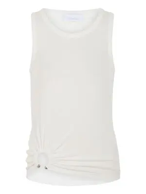 Rabanne Ribbed Tank Top - White