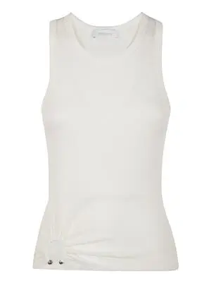 Rabanne Ribbed Tank Top - White