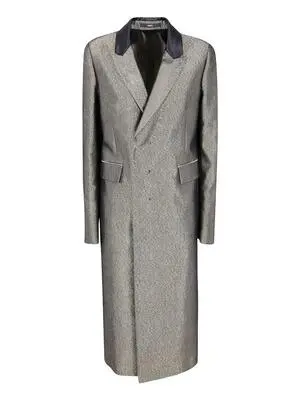 SAPIO Double-breasted Coat - Metallic