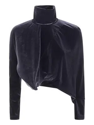 JUNYA WATANABE COMME DES GARCONS Asymmetrical Turtleneck Sweater - Black