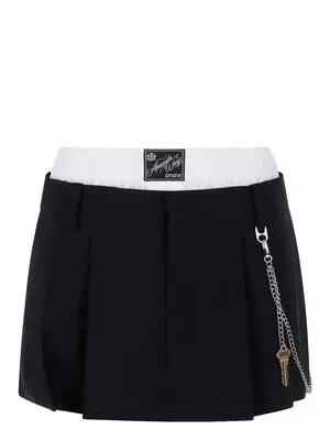 Alexander Wang Pleated Skort With Chain - Black