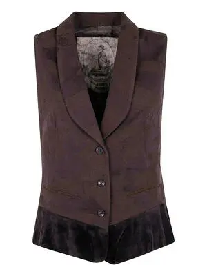 ZIGGY CHEN Patchwork Shirt Vest