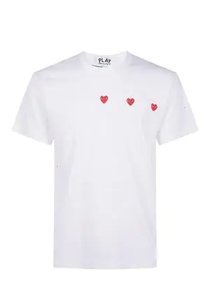Play Comme Des Garcon Logo Print T-shirt - White