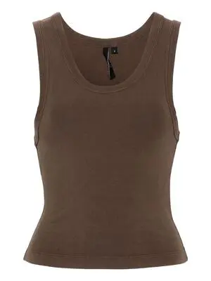 ENTIRE STUDIOS Cropped Tank - Brown