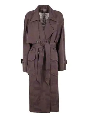 ZIGGY CHEN Jacquard Trench Coat - Multi