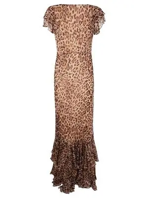 Rixo Ordinia Dress Mila Leopard - Brown