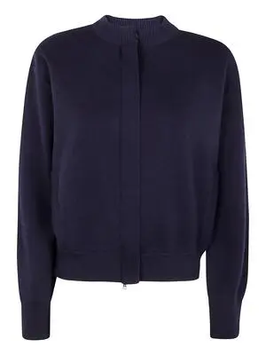 Max Mara Pelago Merinos Wool Bomber Jacket - Blue